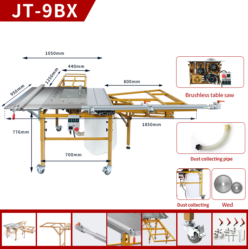 Swing-Arm Foldable Precision Table Saw（JT9) – pandahardwares